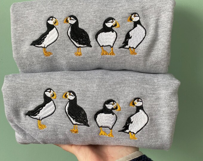 Puffin Embroidered Sweatshirt Puffin Gifts for Puffin Lovers.puffin ...