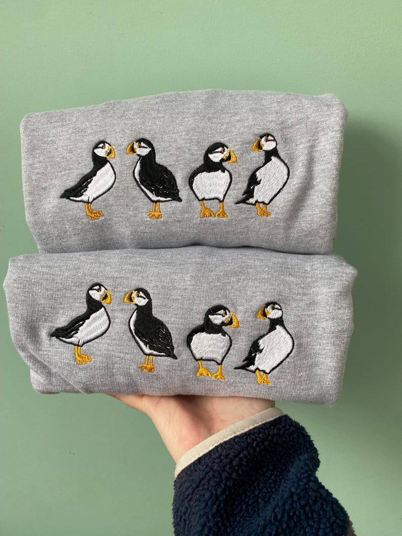 Puffin Embroidered Sweatshirt - Puffin Gifts for Puffin Lovers.puffin ...