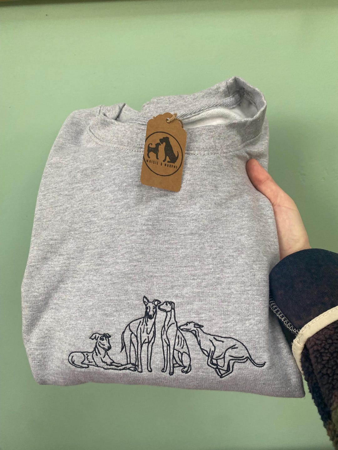 Embroidered Greyhound Sweatshirt Gifts for Dog Lovers. Minimal yet ...