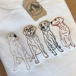Embroidered Labrador Retriever Sweatshirt - Gifts for Lab Lovers. Gift ...