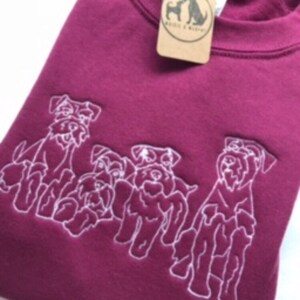 Embroidered Schnauzer Sweatshirt- With Miniature, Standard & Giant ...