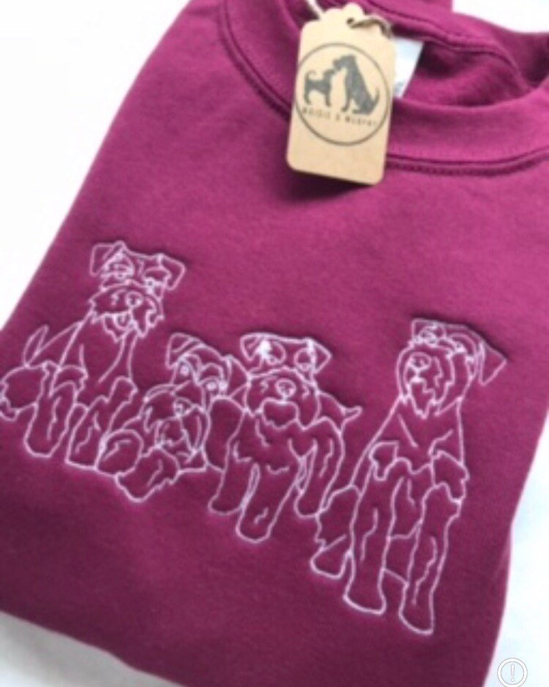 Embroidered Schnauzer Sweatshirt- With Miniature, Standard & Giant ...