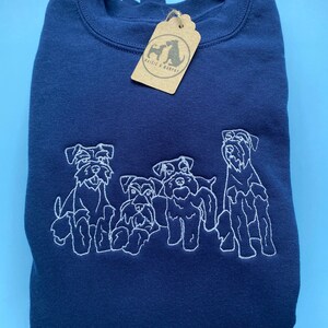 Embroidered Schnauzer Sweatshirt- With Miniature, Standard & Giant ...
