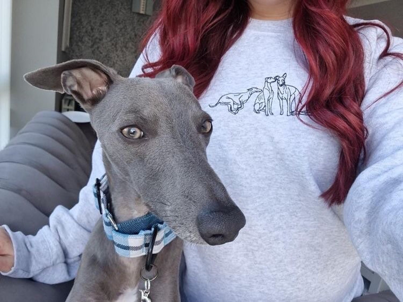 Embroidered Greyhound Sweatshirt Gifts for Dog Lovers. | Etsy UK