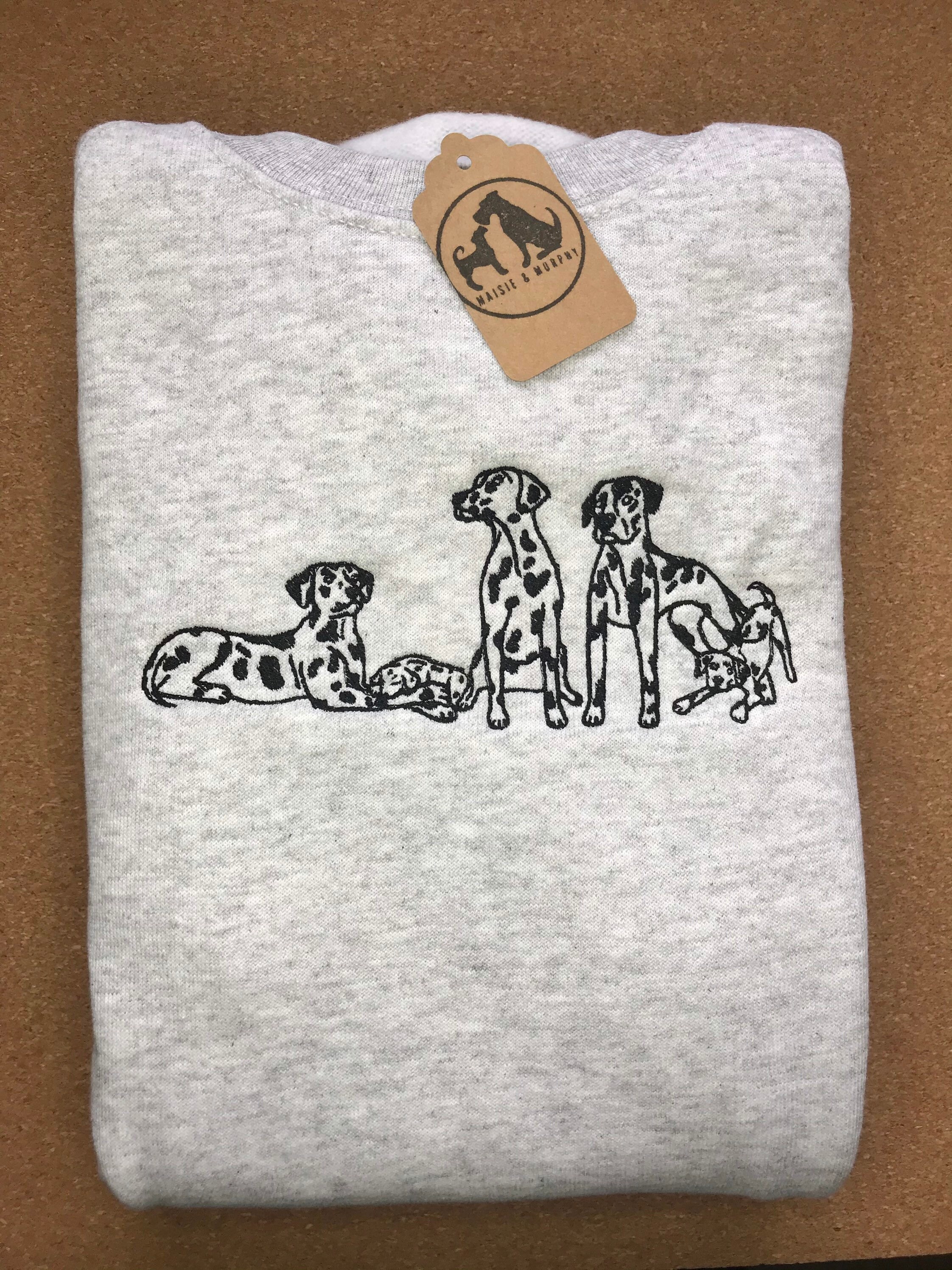 Embroidered Dalmatian Sweatshirt - Gift for Dog Lovers. Dal Puppy Play ...