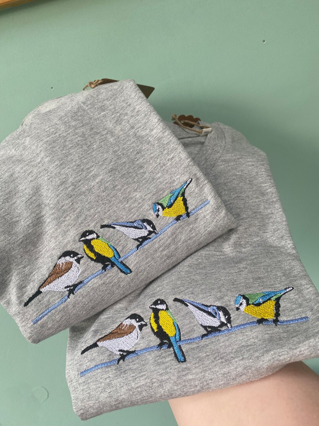 British Garden Birds T-shirt -great, Blue, Coal & Marsh Tit Organic Tee ...