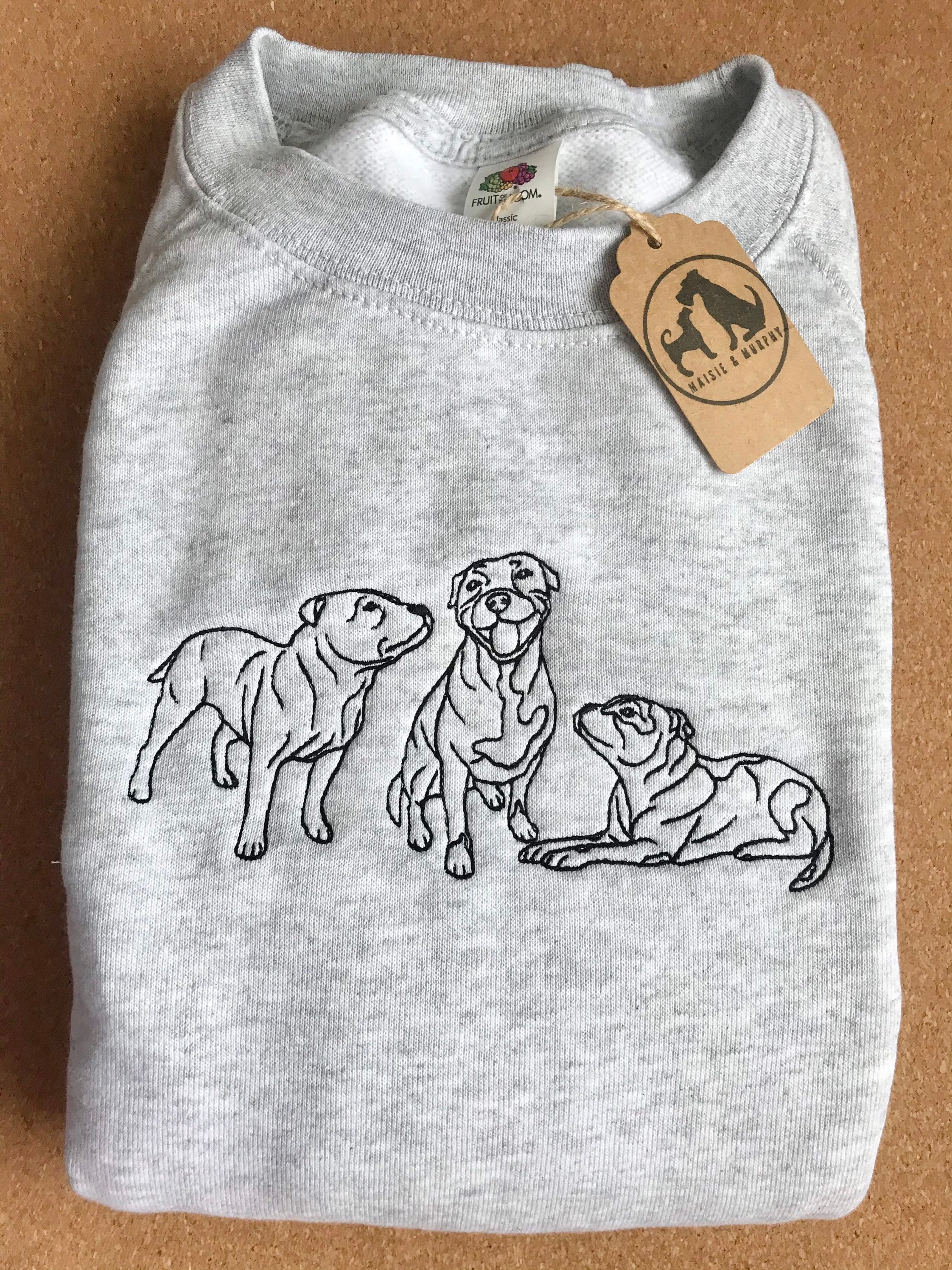 Embroidered Staffy Sweatshirt Perfect gift for Staffordshire | Etsy