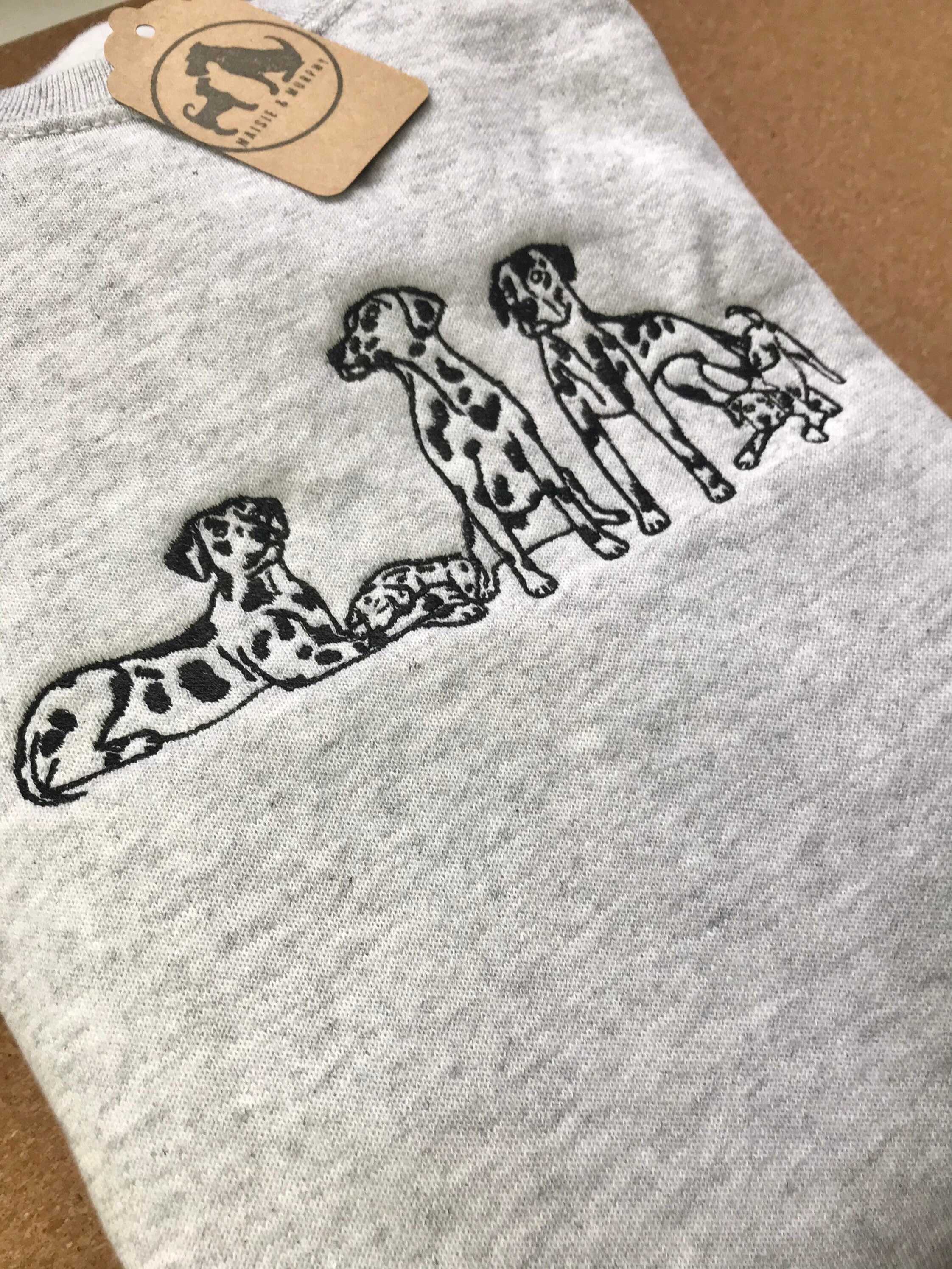 Embroidered Dalmatian Sweatshirt - Gift for Dog Lovers. Dal Puppy Play ...