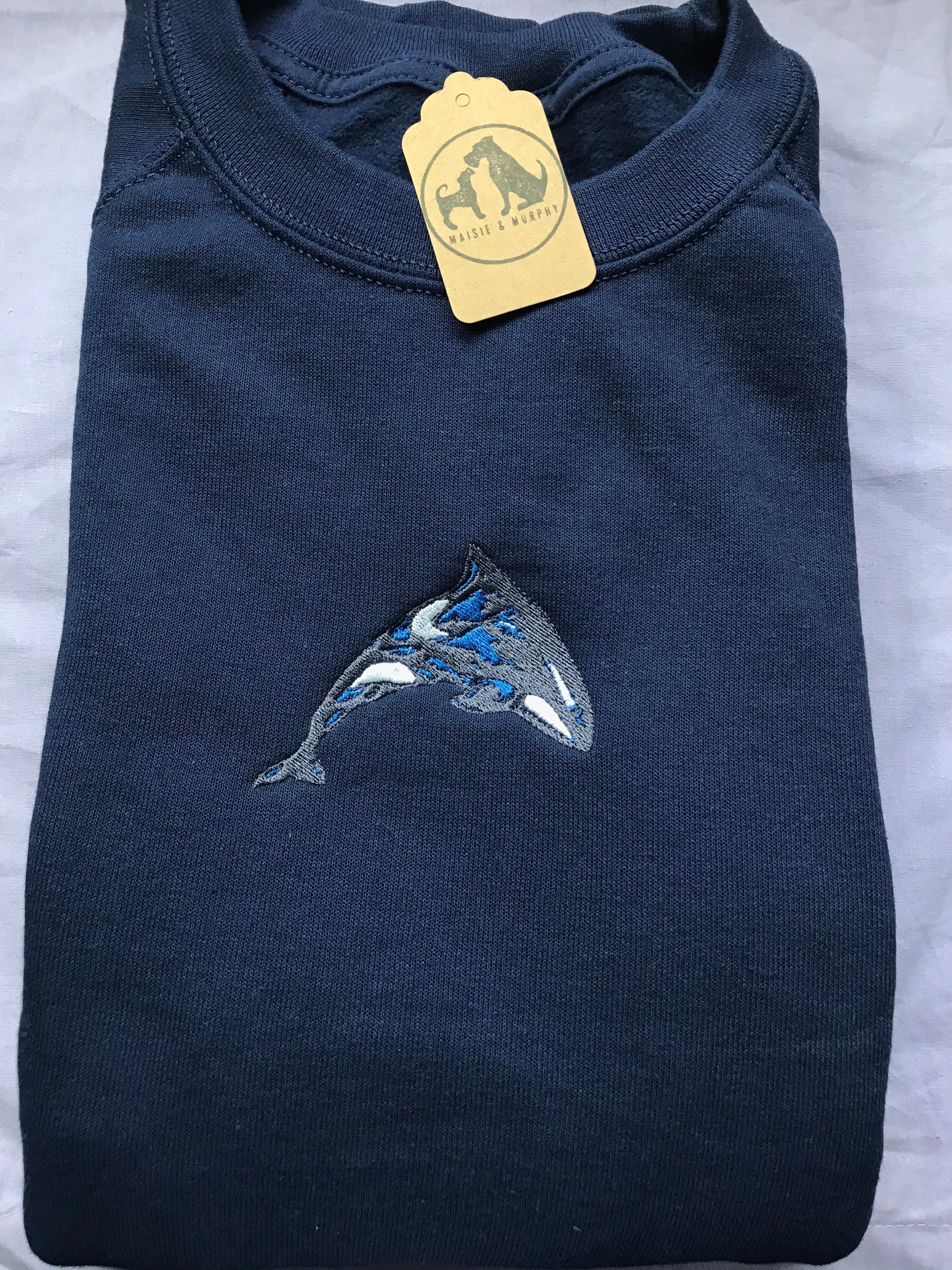 Embroidered Whale Sweatshirt- Embroidered Orca Jumper for Sea Life ...