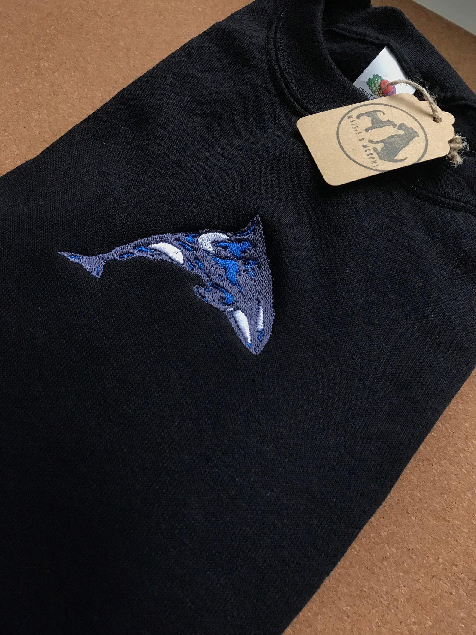 Embroidered Whale Sweatshirt- Embroidered Orca Jumper for Sea Life ...