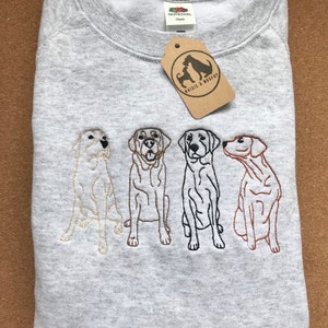 Embroidered Labrador Retriever Sweatshirt - Gifts for Lab Lovers. Gift ...