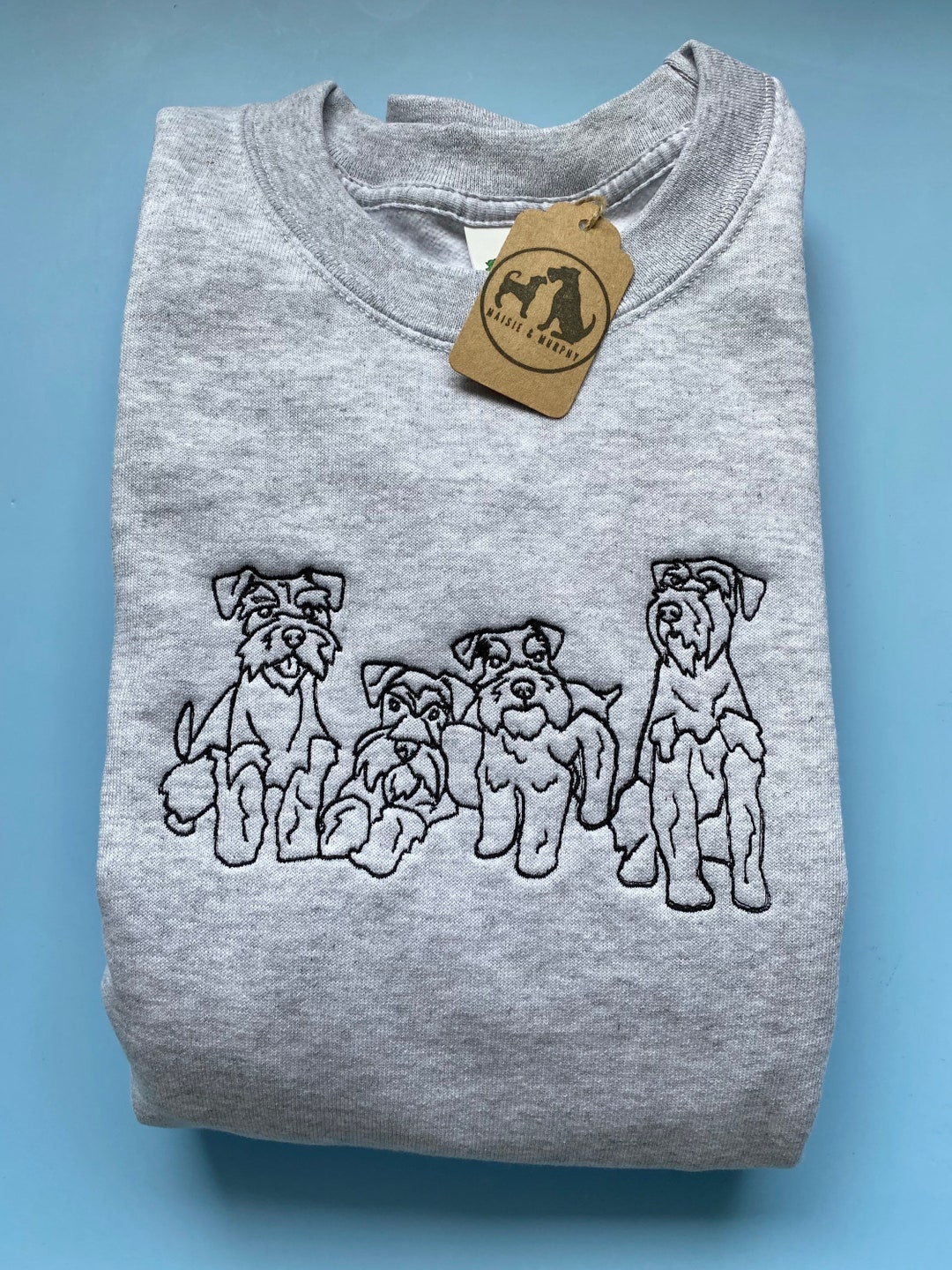 Embroidered Schnauzer Sweatshirt With Miniature, Standard & Giant ...