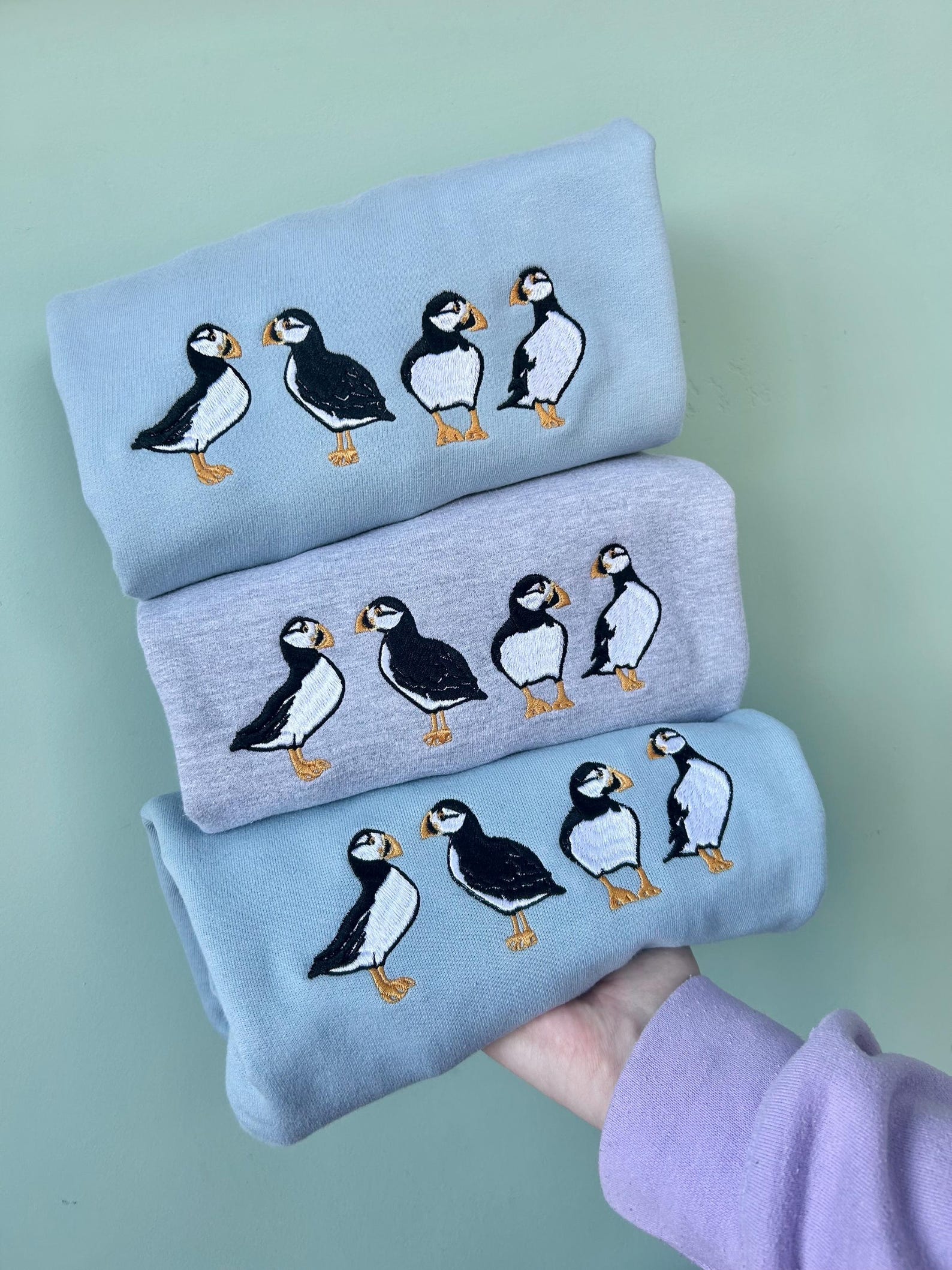 Puffin Embroidered Sweatshirt - Puffin Gifts for Puffin Lovers.puffin ...