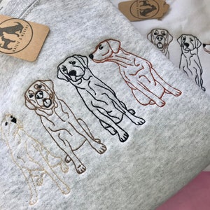 Embroidered Labrador Retriever Sweatshirt - Gifts for Lab Lovers. Gift ...