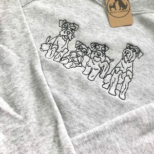 Embroidered Schnauzer Sweatshirt- With Miniature, Standard & Giant ...