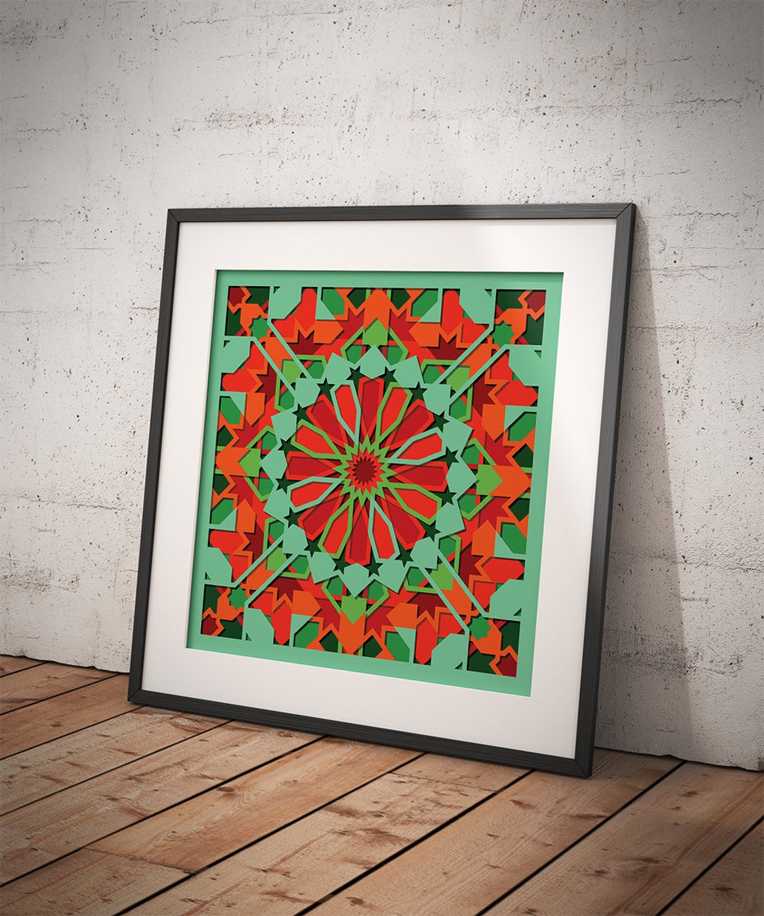 Instant Downloadable Geometric Pattern Wall Art / Modern Arabic Design ...