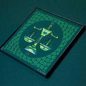 Libra Zodiac Papercut Birthday Gift, Libra Star Sign Wall Art ...