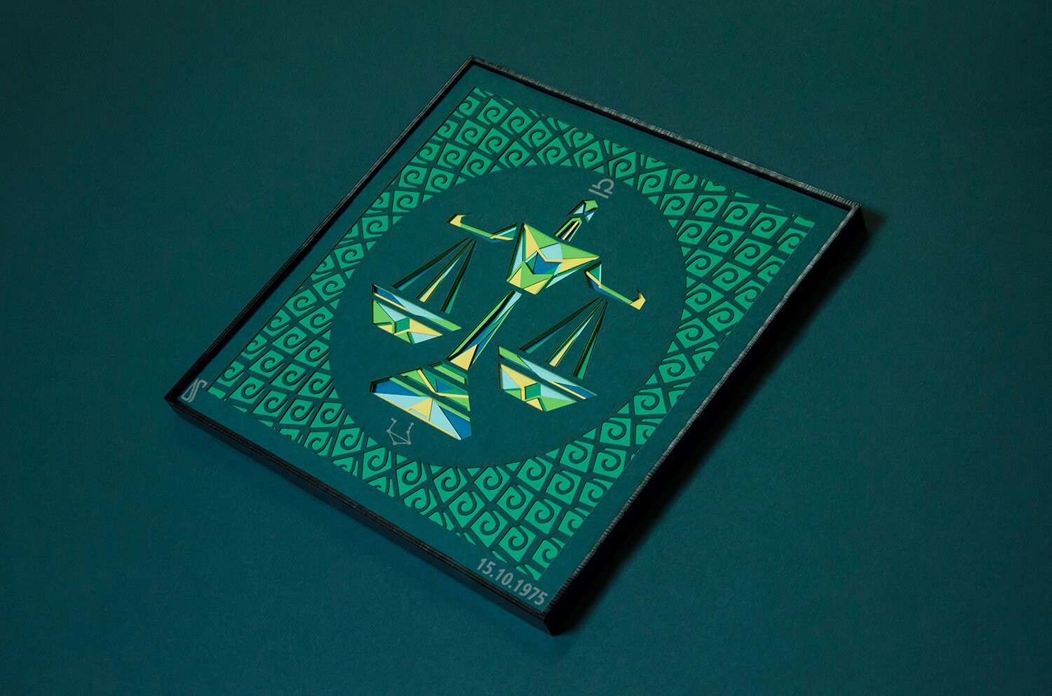 Libra Zodiac Papercut Birthday Gift, Libra Star Sign Wall Art ...