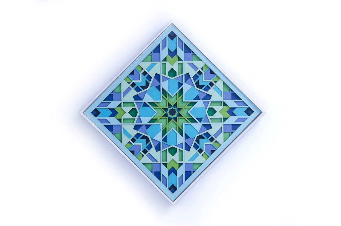 Layered Paper Cut Art Deco Wall Artwork / Delicate Original Handcut ...