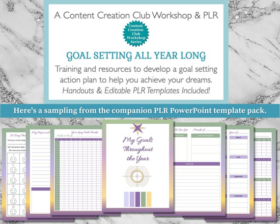 Workshop: Goal Setting All Year Long A Workshop & Template | Etsy