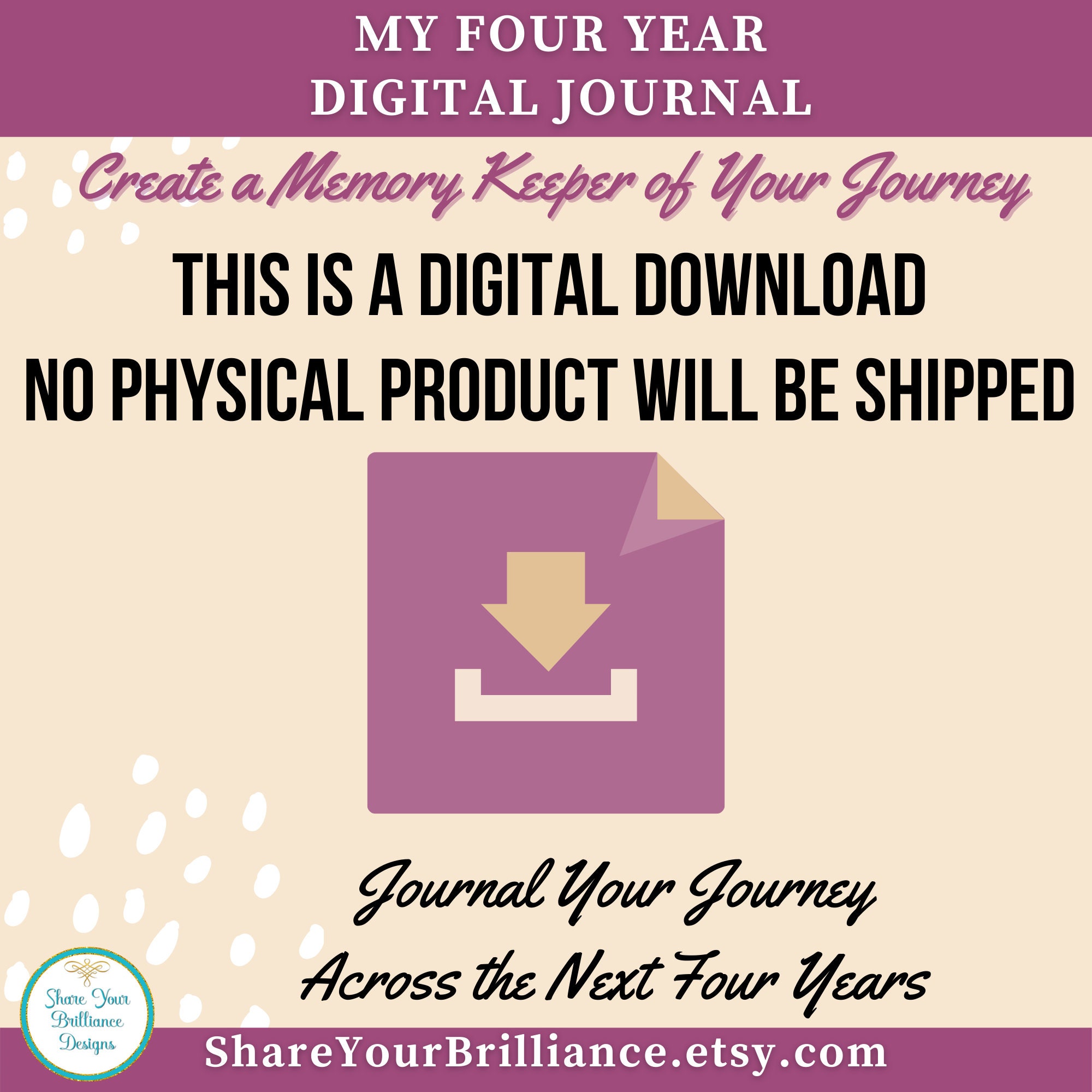 Digital: Four Year Journal - Create a Memory Keeper - 365 Days for the ...