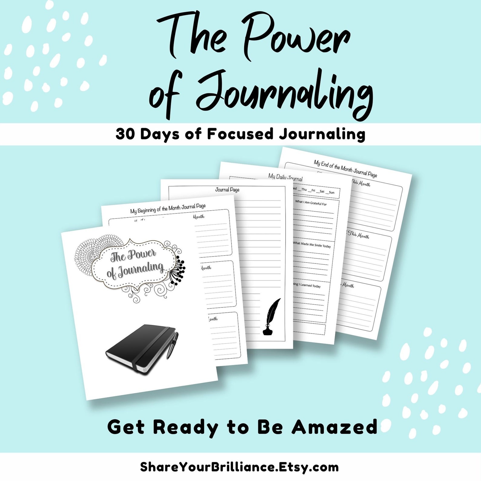 The Power of Journaling 30-days of Focused Journaling - Etsy