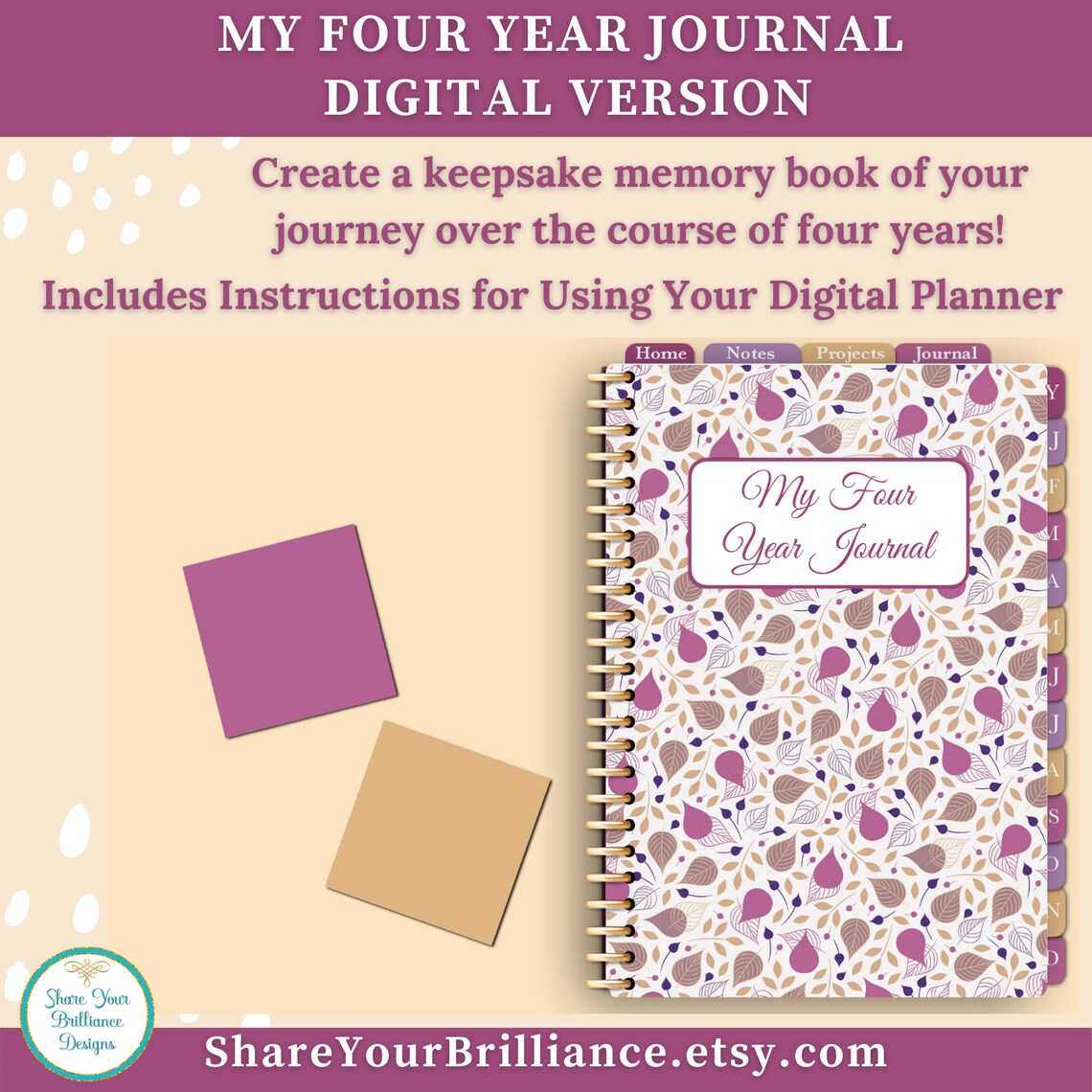 Digital: Four Year Journal - Create a Memory Keeper - 365 Days for the ...