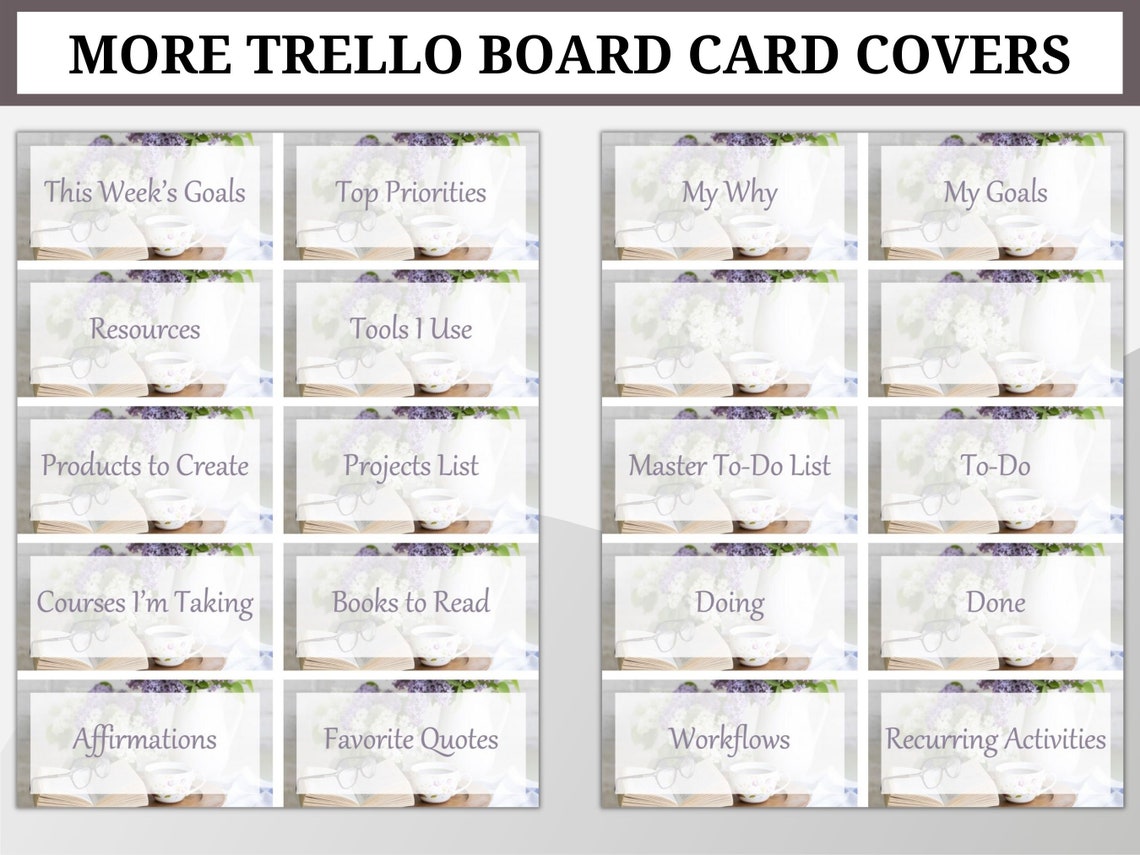 Trello Board Productivity Planner - Kanban - To-do Lists - Project ...