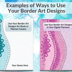 Border Art for Printable and Digital Planners Digital - Etsy