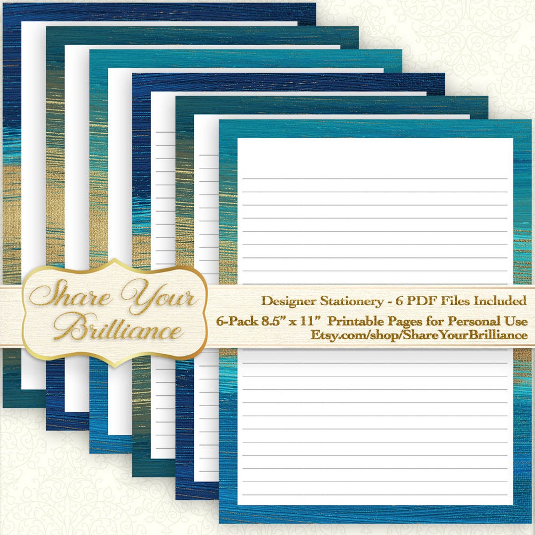 Planner Borders Stationery 8.5x11 6 Pack 3 - Etsy