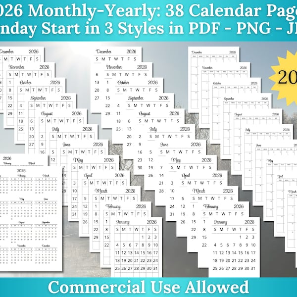 Mini Calendars - Etsy