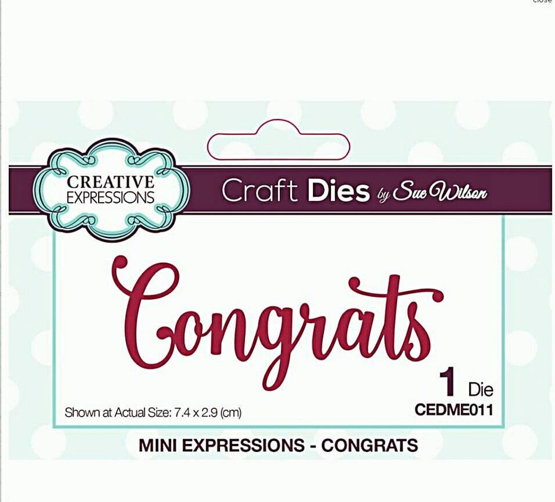 Creative Expressions Mini Expressions Script Words Craft Die - Etsy