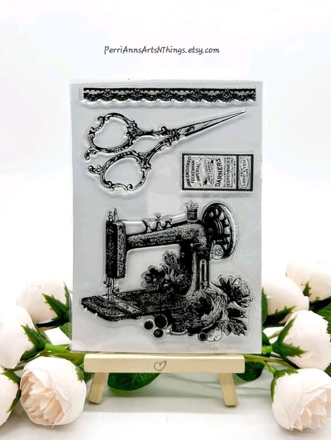 Victorian Seamstress Sewing Stamp Set 4 X 6 - Etsy