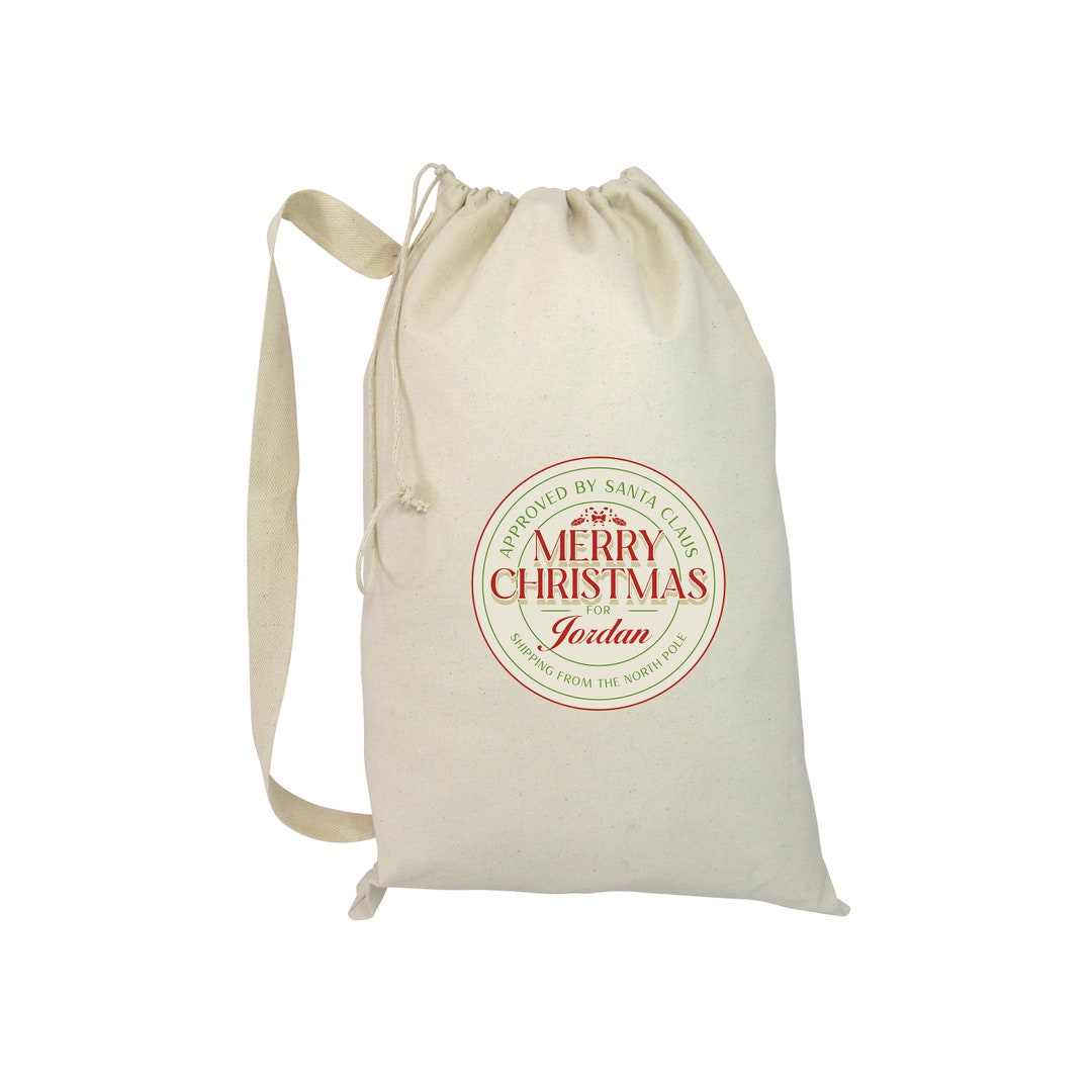 Personalized Christmas Santa Sack Bags Customizable Gift Toy Favor ...