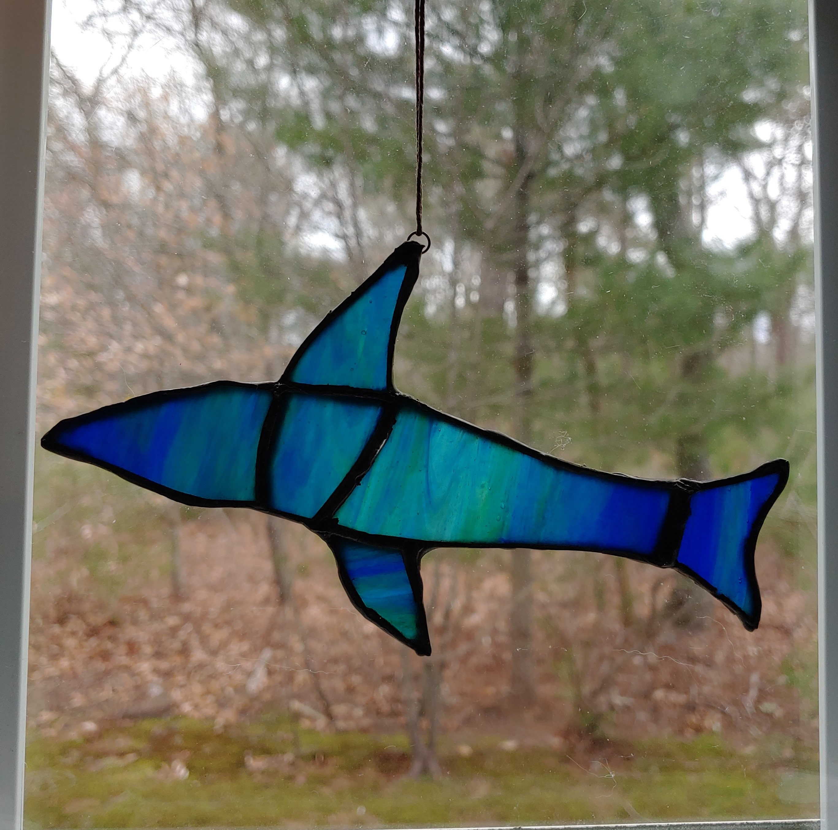 Great White Shark Stained Glass Sun Catcher | Etsy