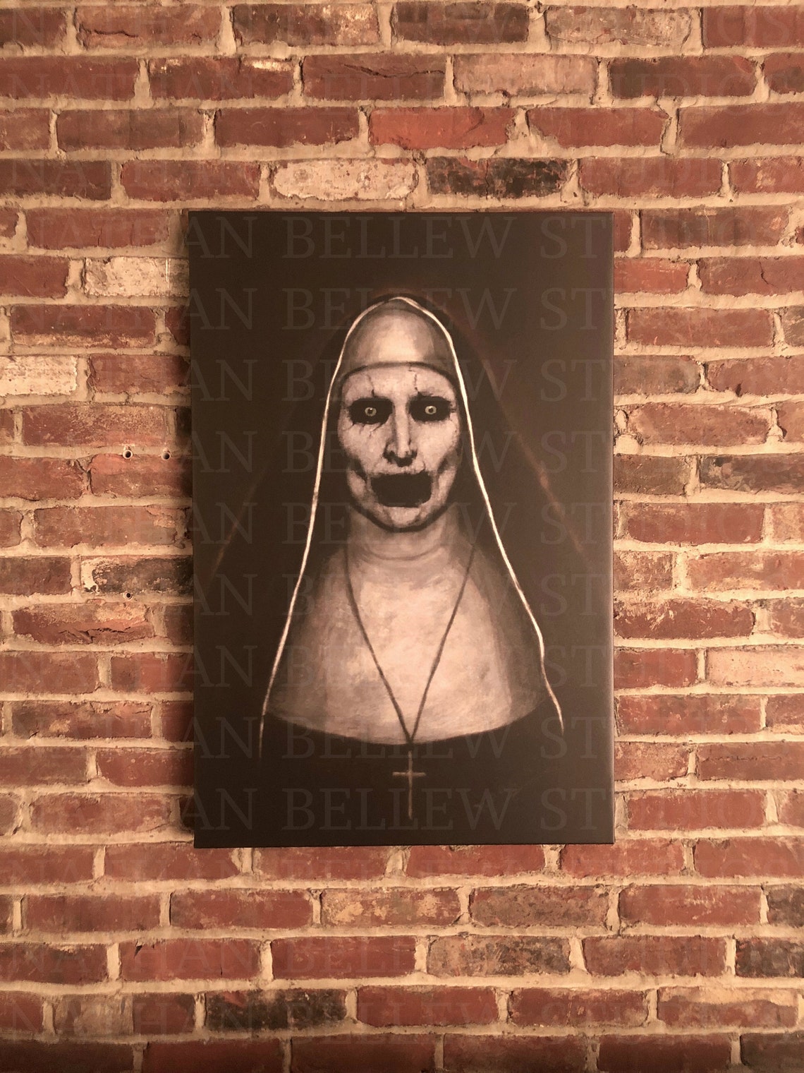 The Conjuring 2 Demon The Nun Valak Painting Light's Out | Etsy