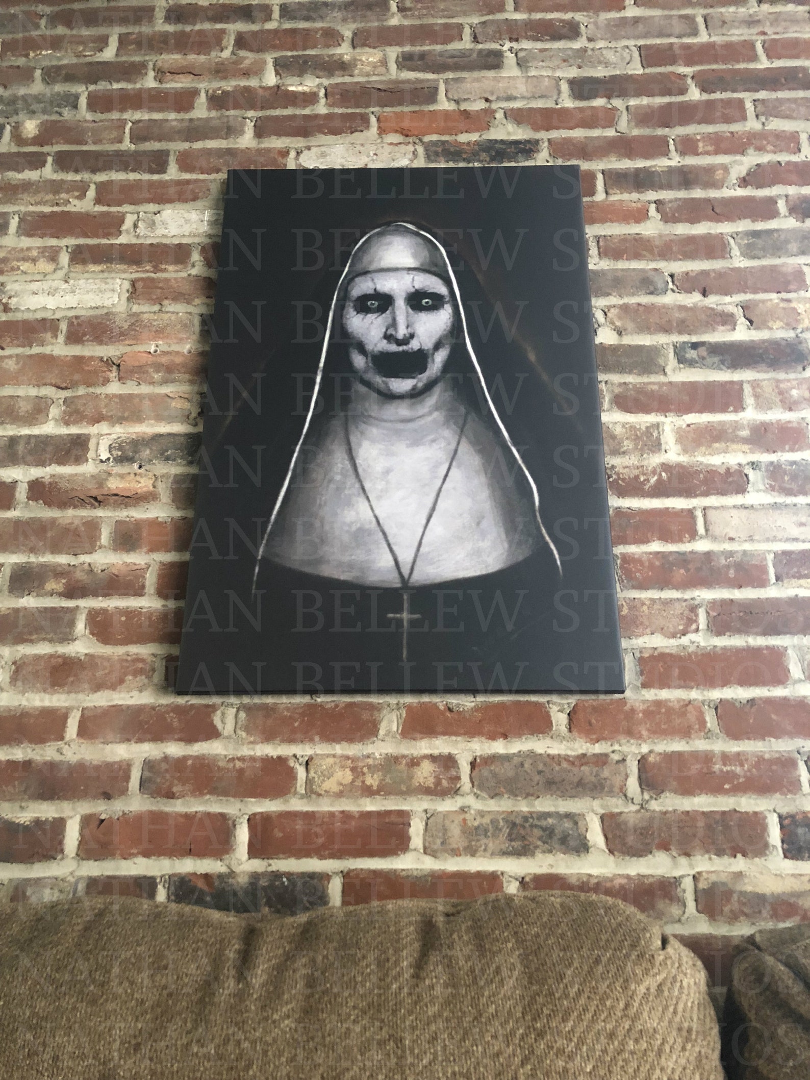 The Conjuring 2 Demon The Nun Valak Painting Light's Out | Etsy