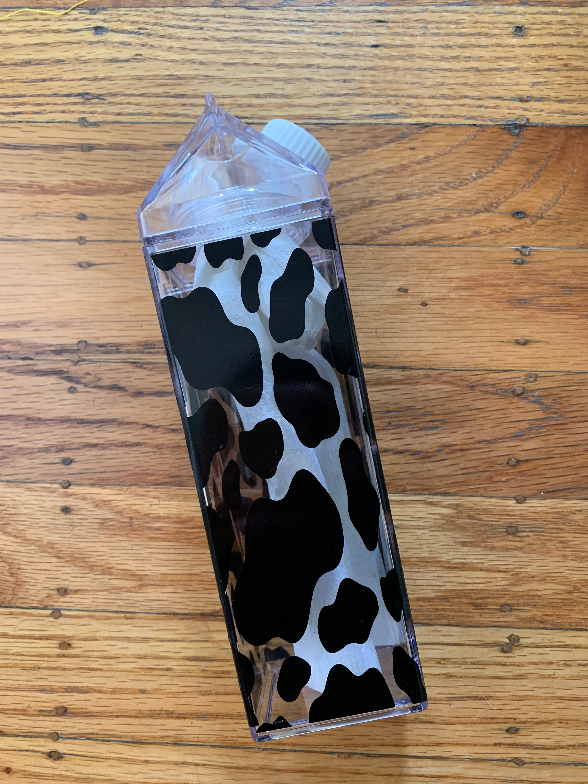 Cow Print Cup Milk Carton Cup Reusable Bottle - Etsy