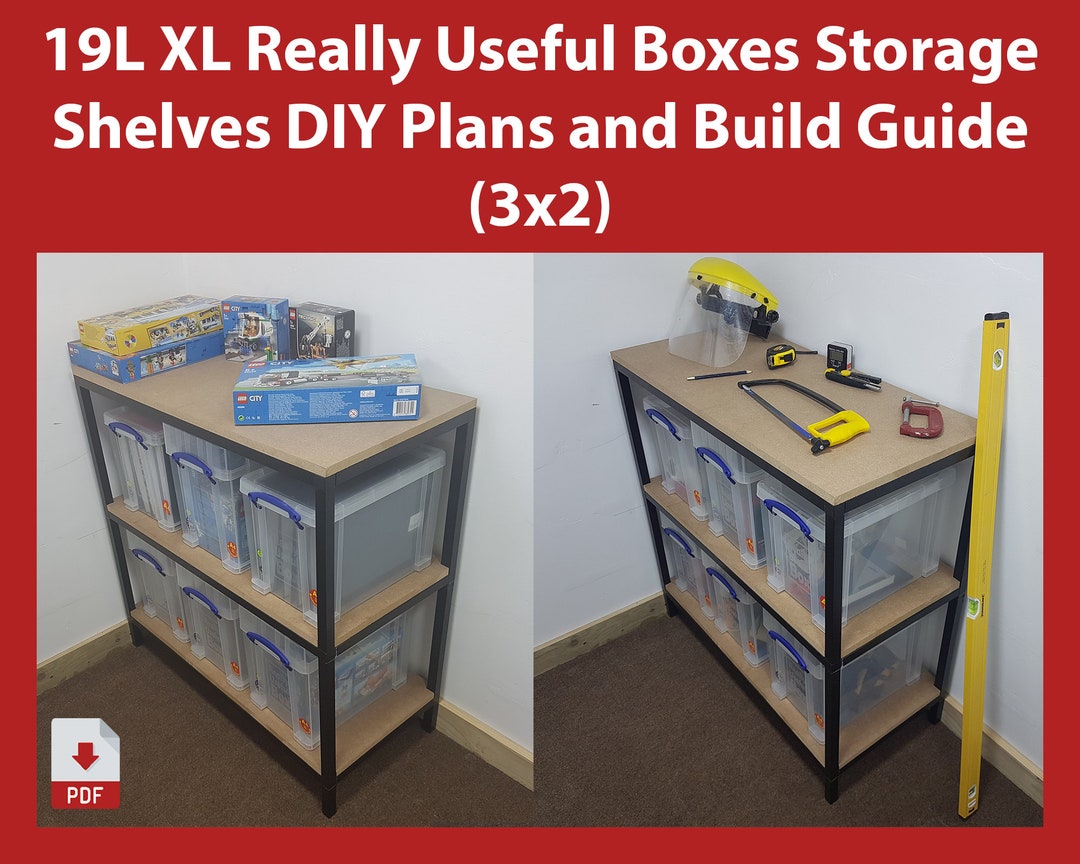 19L XL Really Useful Boxes Storage Shelves DIY Plans and Build Guide ...