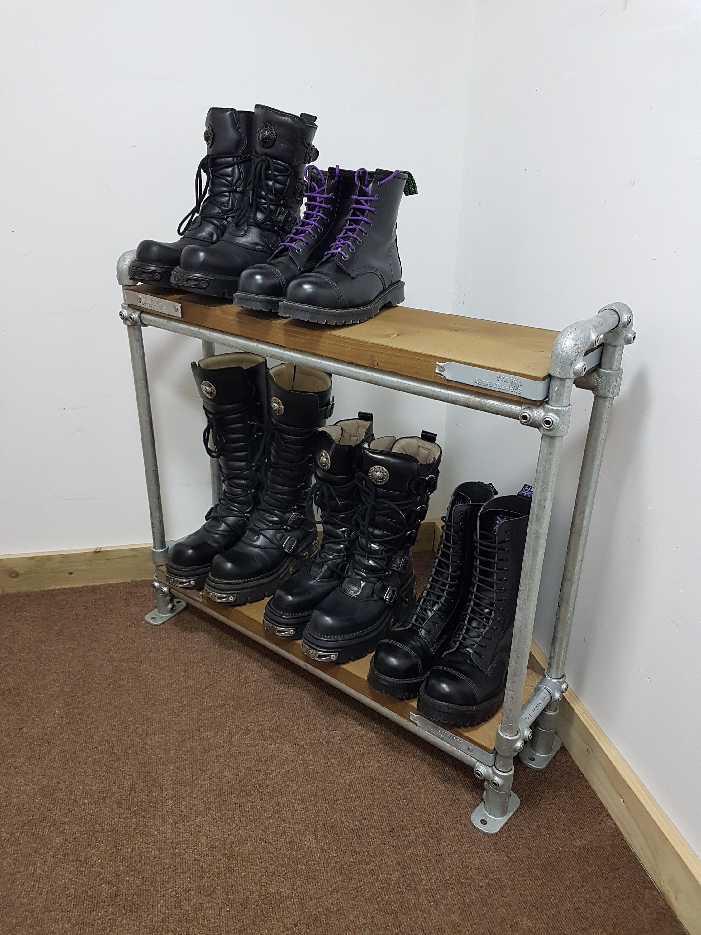 Adjustable Scaffold Two Tier Boot & Shoe Shelf DIY Plans and Build ...