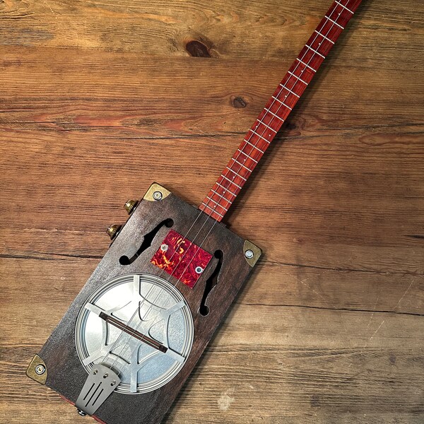 3 String Electric Cigar Box Guitar - Etsy