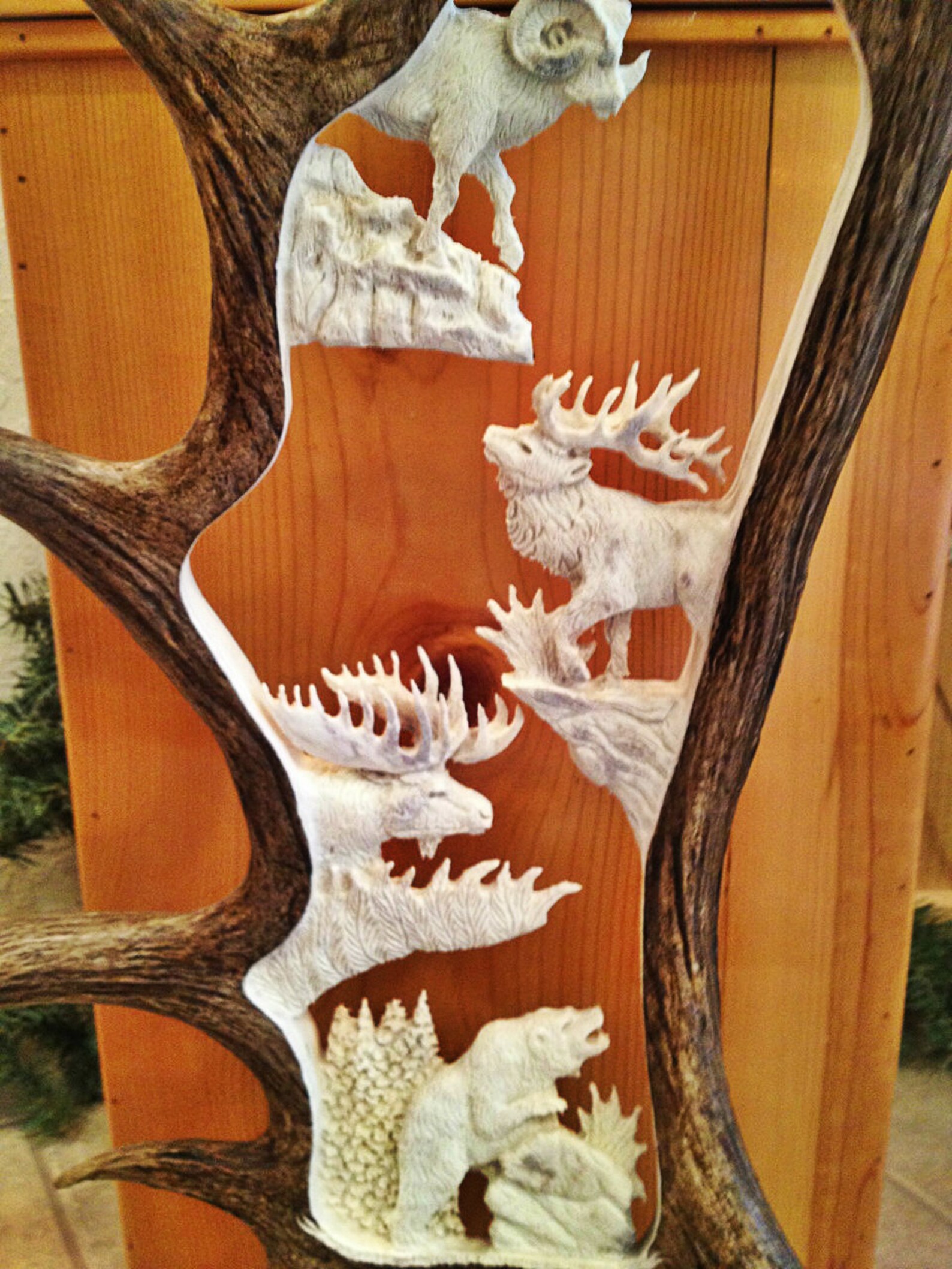 Antler Carving Moose Antler Carvings Eagle Carving Antler Art | Etsy