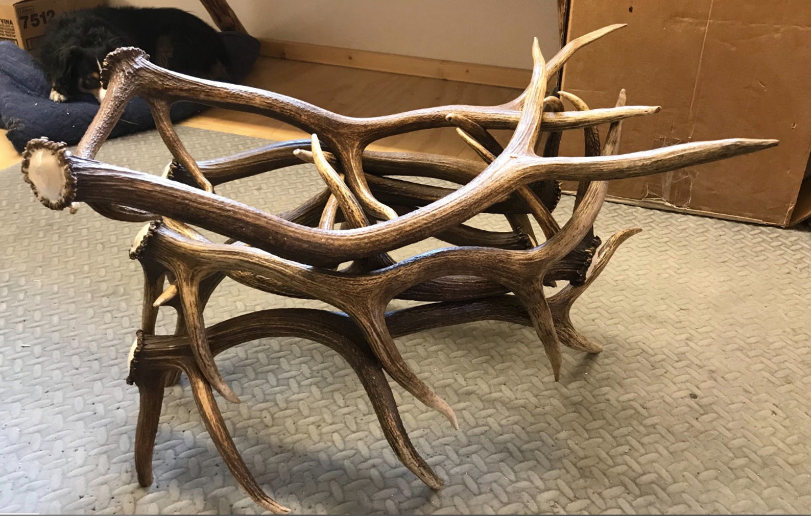 Coffee Table Real Elk Antler Furniture Rustic Furniture Coffee Table ...