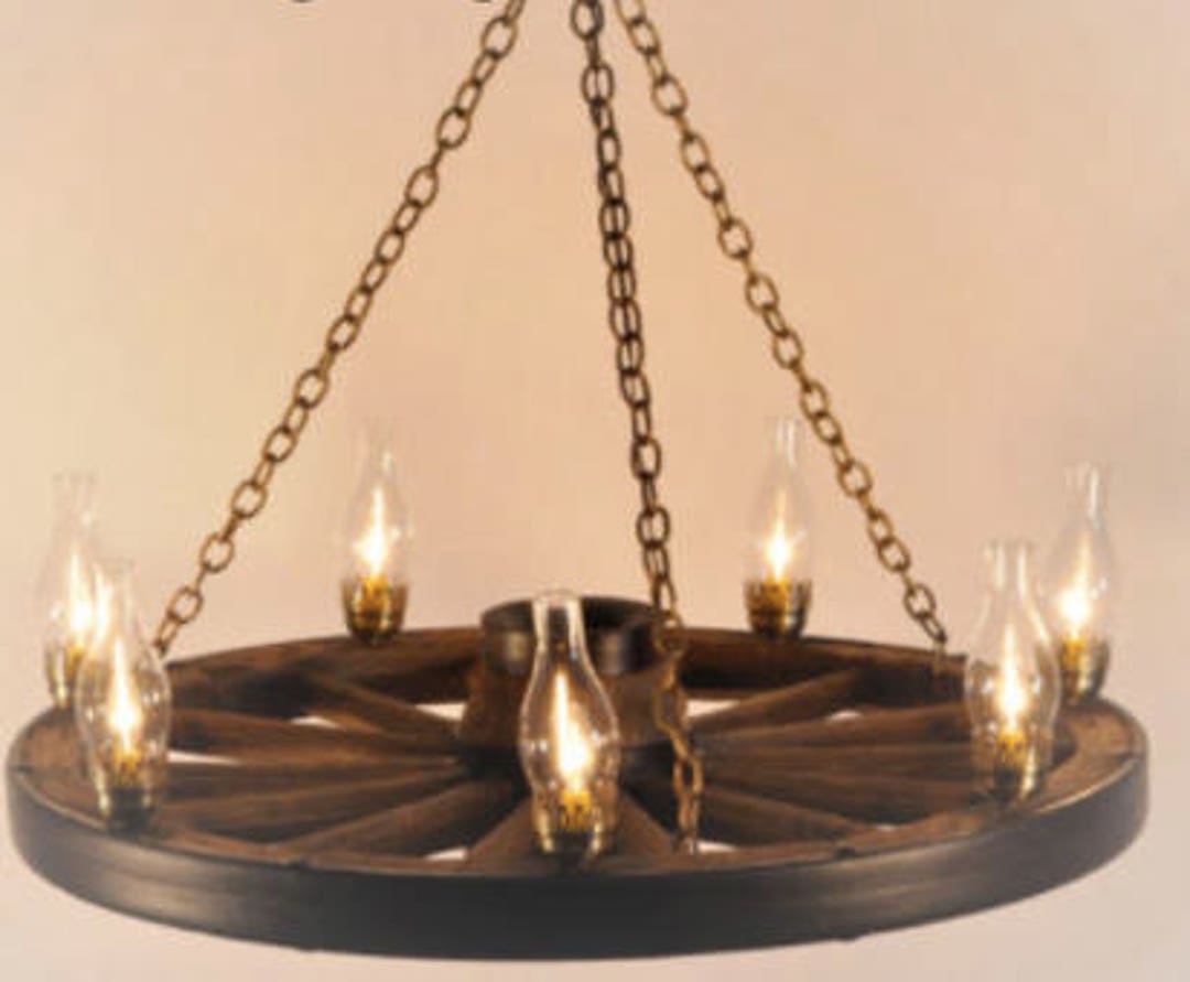 Wagons West! Wagon Wheel Chandelier Western Decor Pendant Rustic Light ...