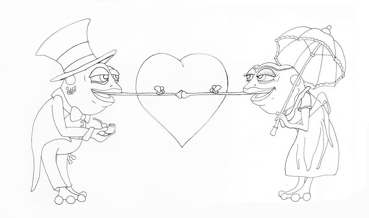 Fantasy Frog and Toad a Couple in Love and a Romantic Art Print Gift - Etsy