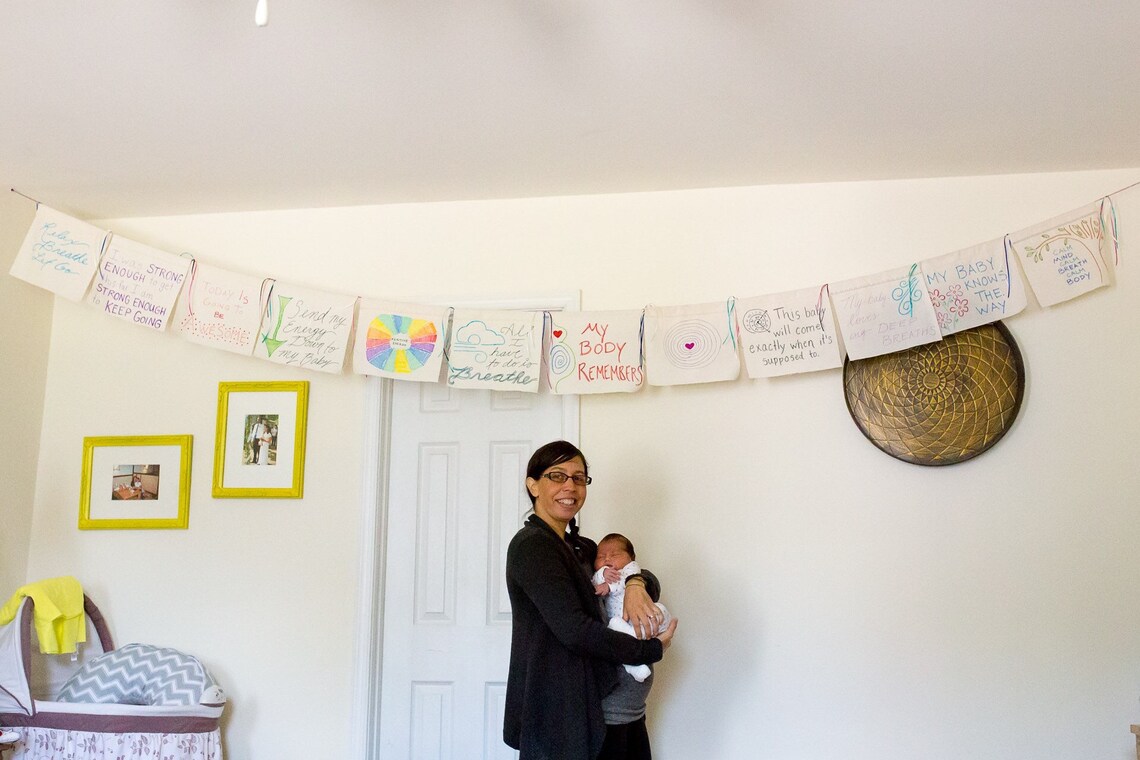 DIY Deluxe Birth Affirmations Banner Kit for Pregnancy, Home Birth ...