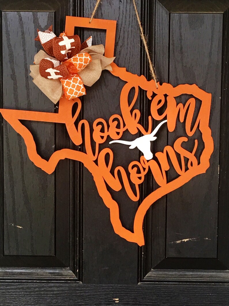 Texas Longhorns Decor. Longhorns Door Hanger. Longhorns | Etsy