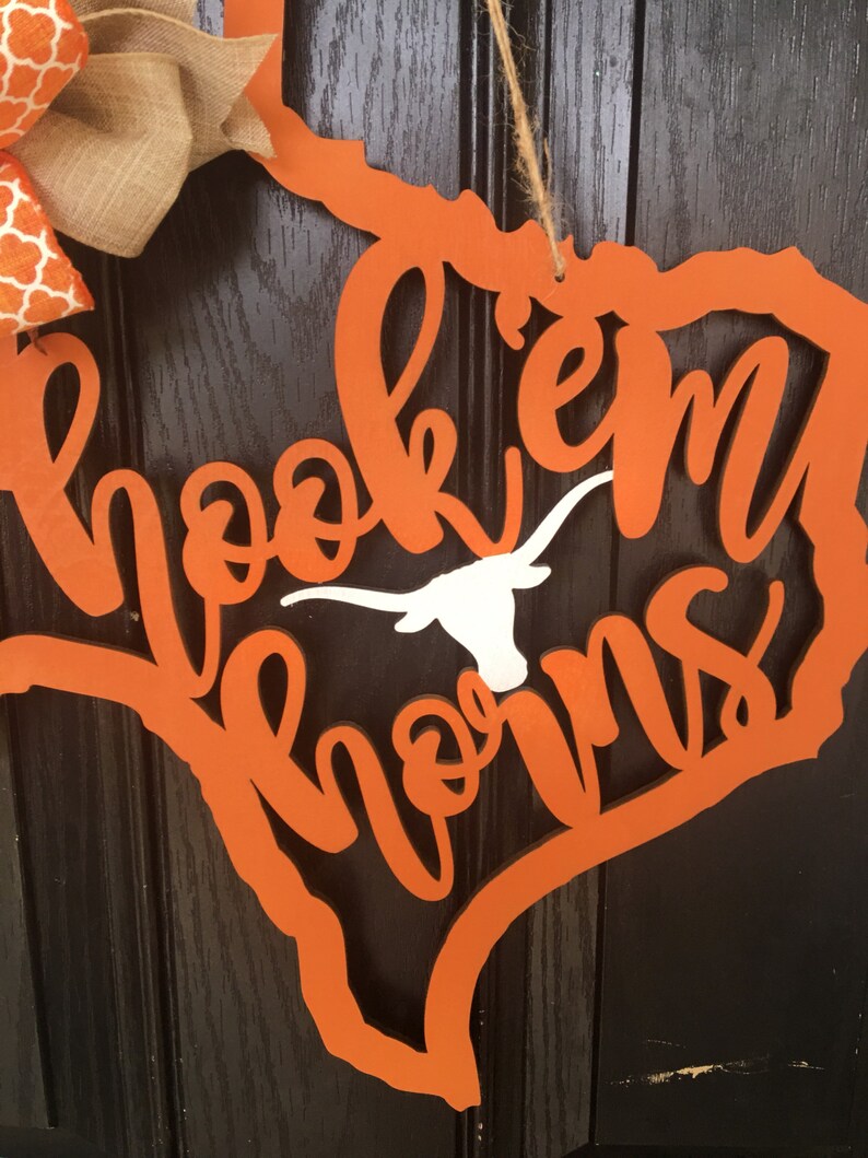 Texas Longhorns Decor. Longhorns Door Hanger. Longhorns | Etsy
