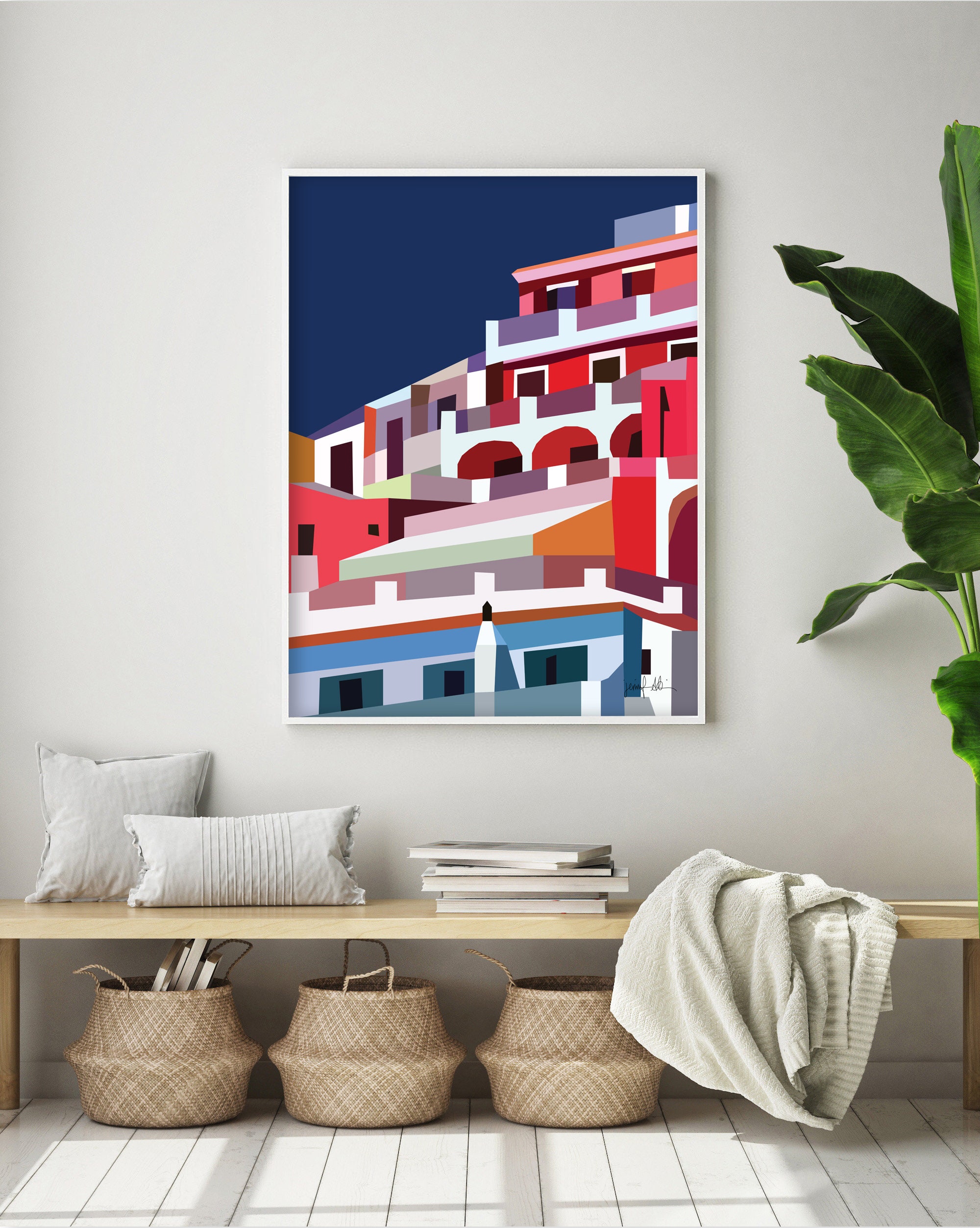 Poster Print Positano Decor Over Bed Amalfi Coast Italy - Etsy Australia