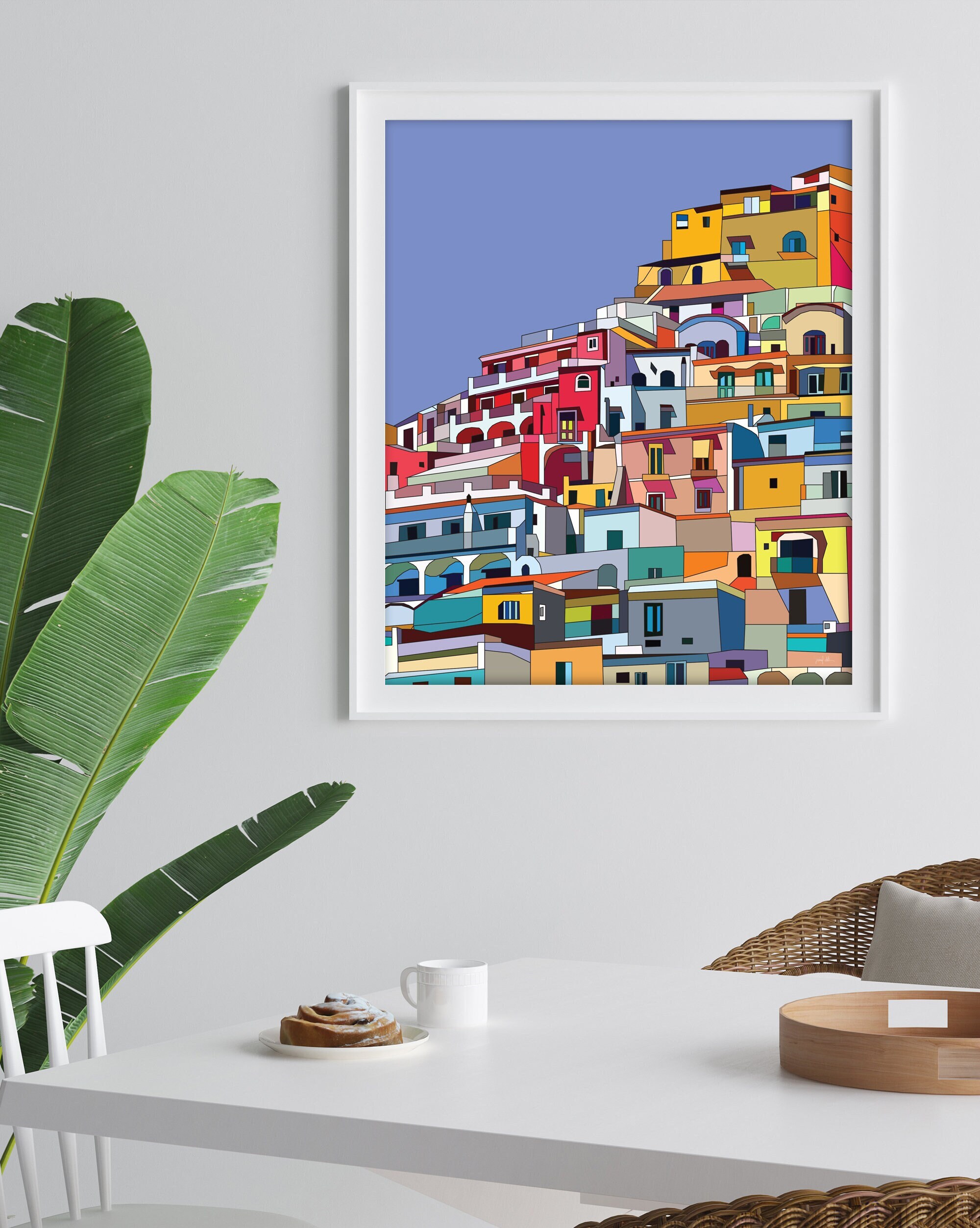 Wall Art Print Positano Colorful Wall Art for Bedroom - Etsy